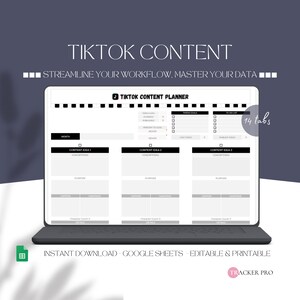 Tiktok Content Planner Template, Google Sheets Social Media Content ...