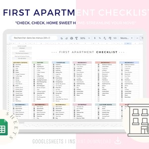 Furniture Inventory, First Apartment Checklist Template Excel ...