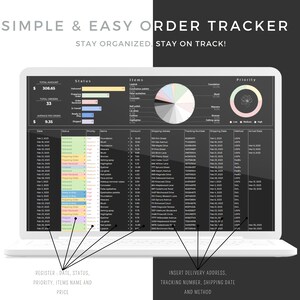 Order Manager & Tracker Google Sheets Excel Template Small Business ...