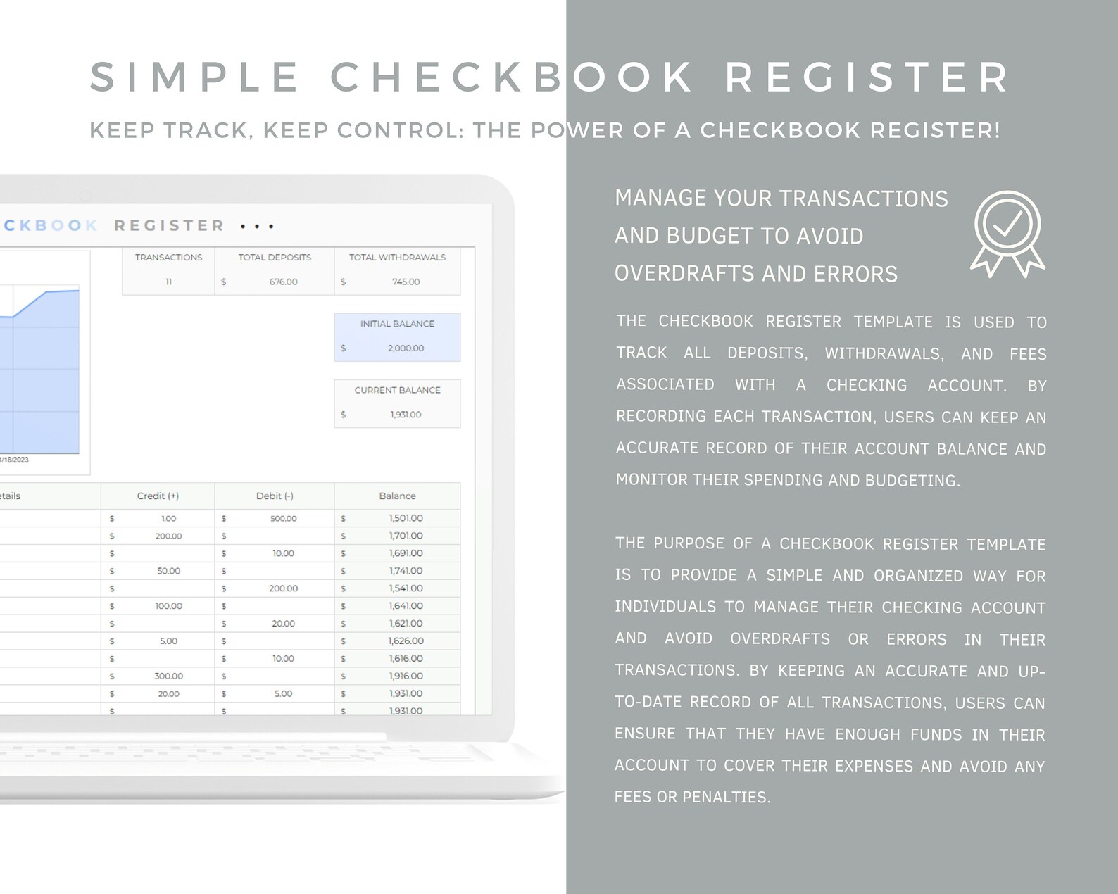 Checkbook Register Google Sheets, Checkbook Register Excel Spreadsheet, Check Register Book ...