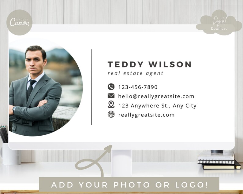 Real Estate, Professional, Gmail, Email Signature Template With Logo ...