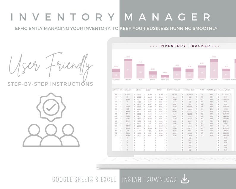 Inventory Tracker Inventory List Inventory Sheet Inventory Log - Etsy