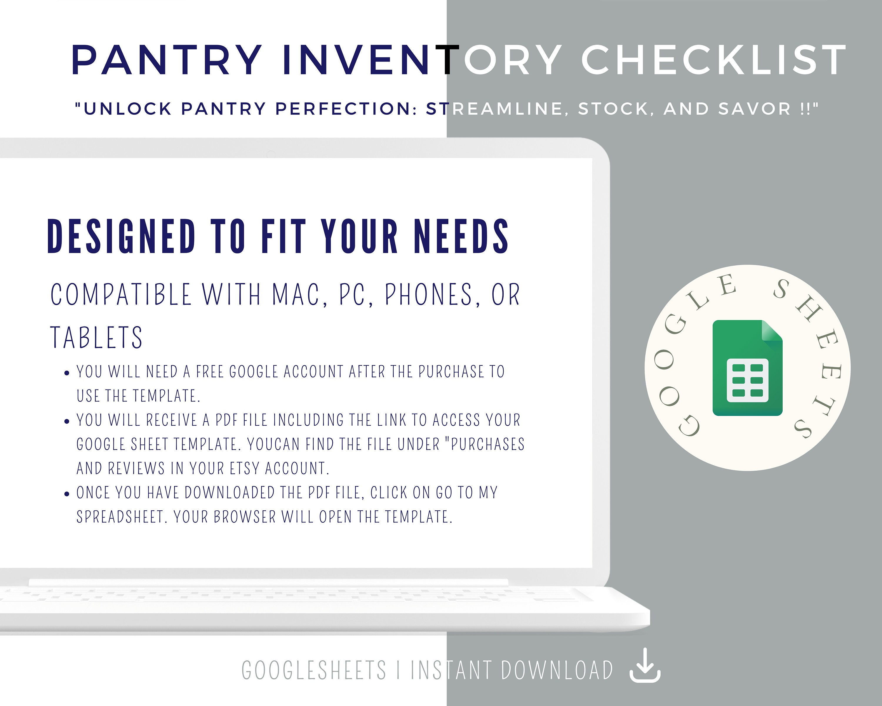 Pantry Inventory Template, Pantry List, Pantry Planner, Food Inventory ...
