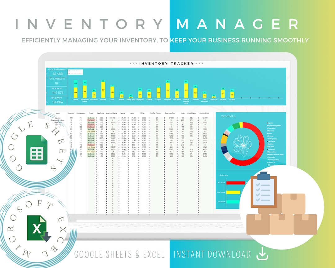 Inventory Track, Product Inventory Spreadsheet Excel, Product Inventory ...