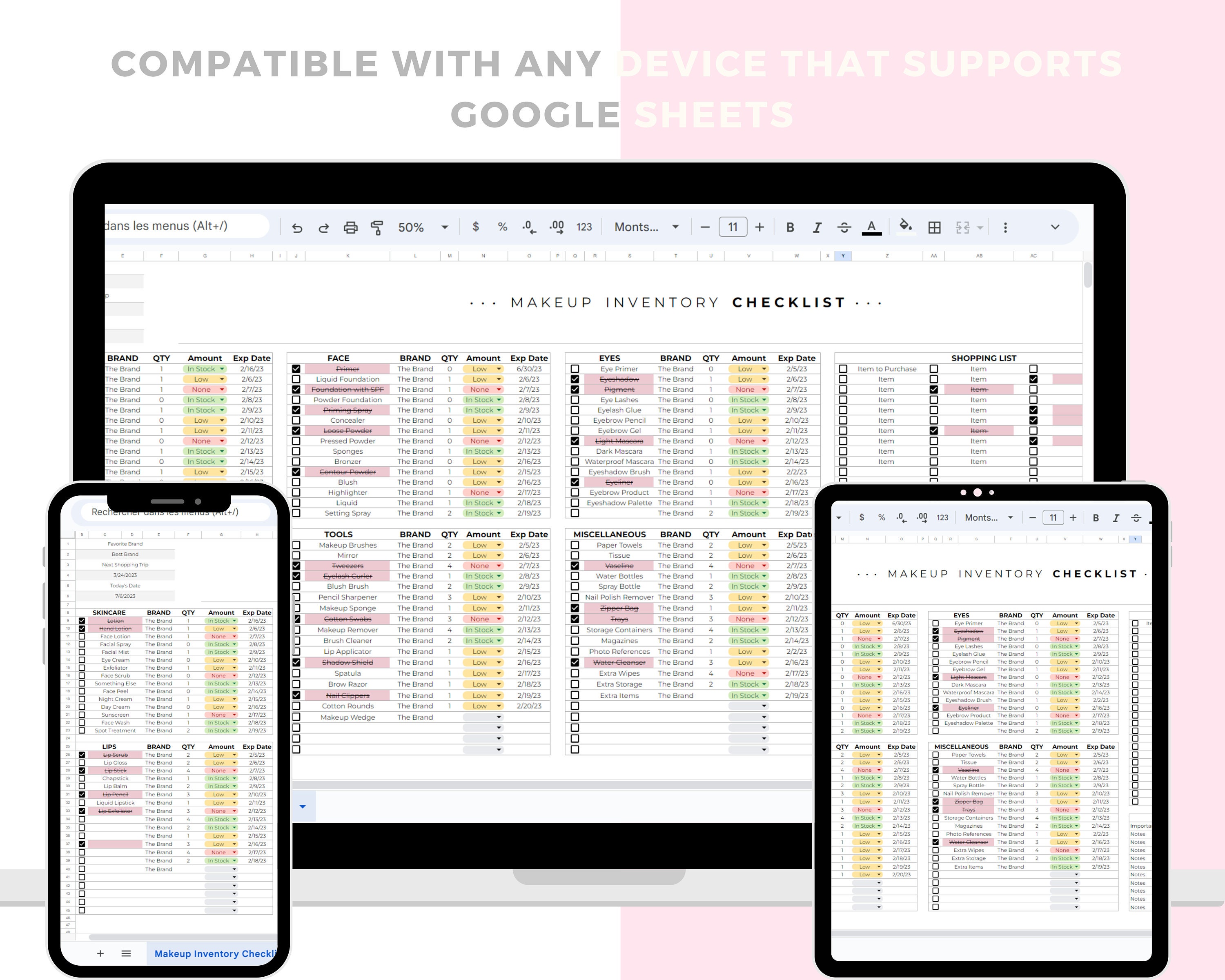 Makeup Inventory Management, Makeup Artist, Makeup Planner, Makeup ...