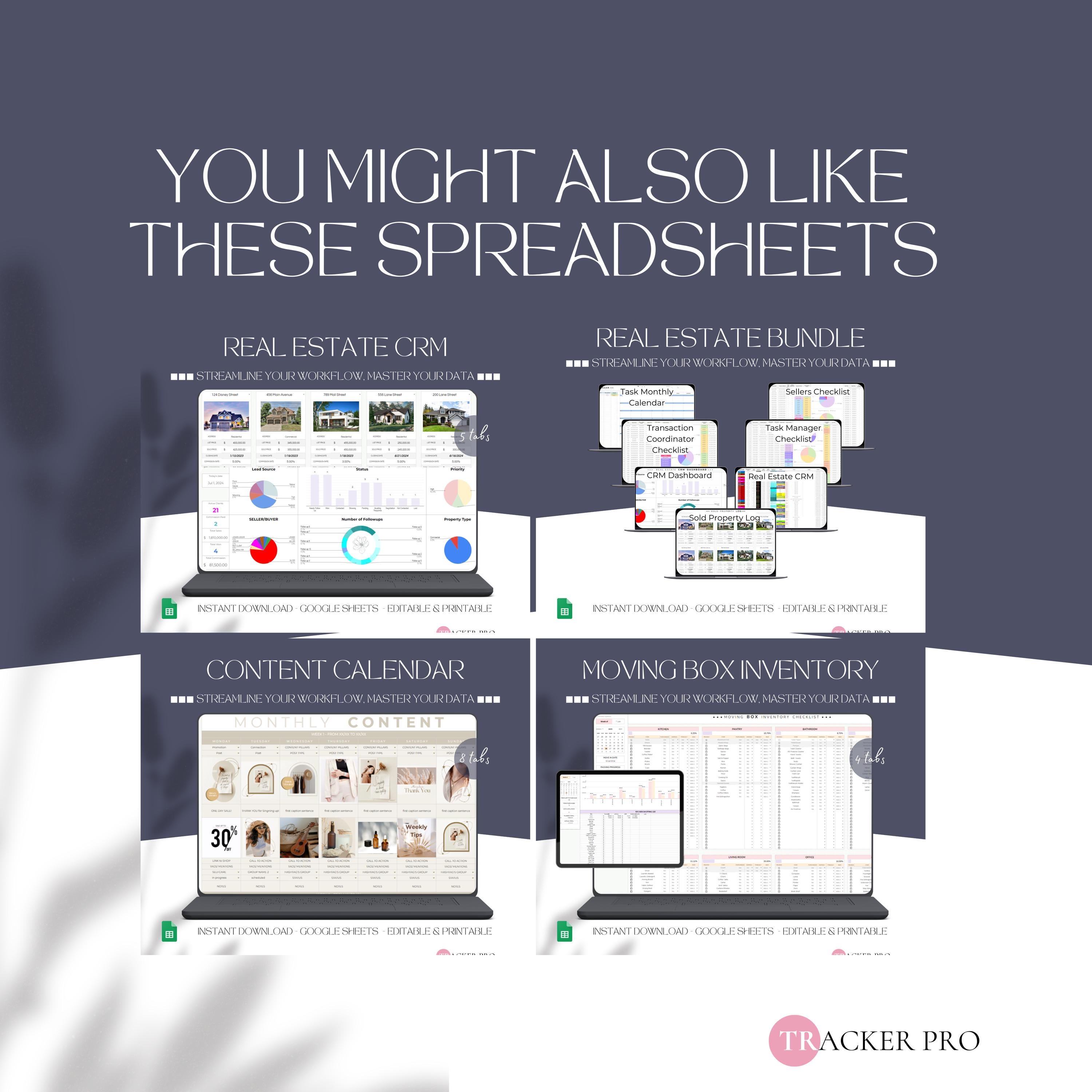Moving Box Inventory Template, Moving Planner, Moving Box Checklist ...