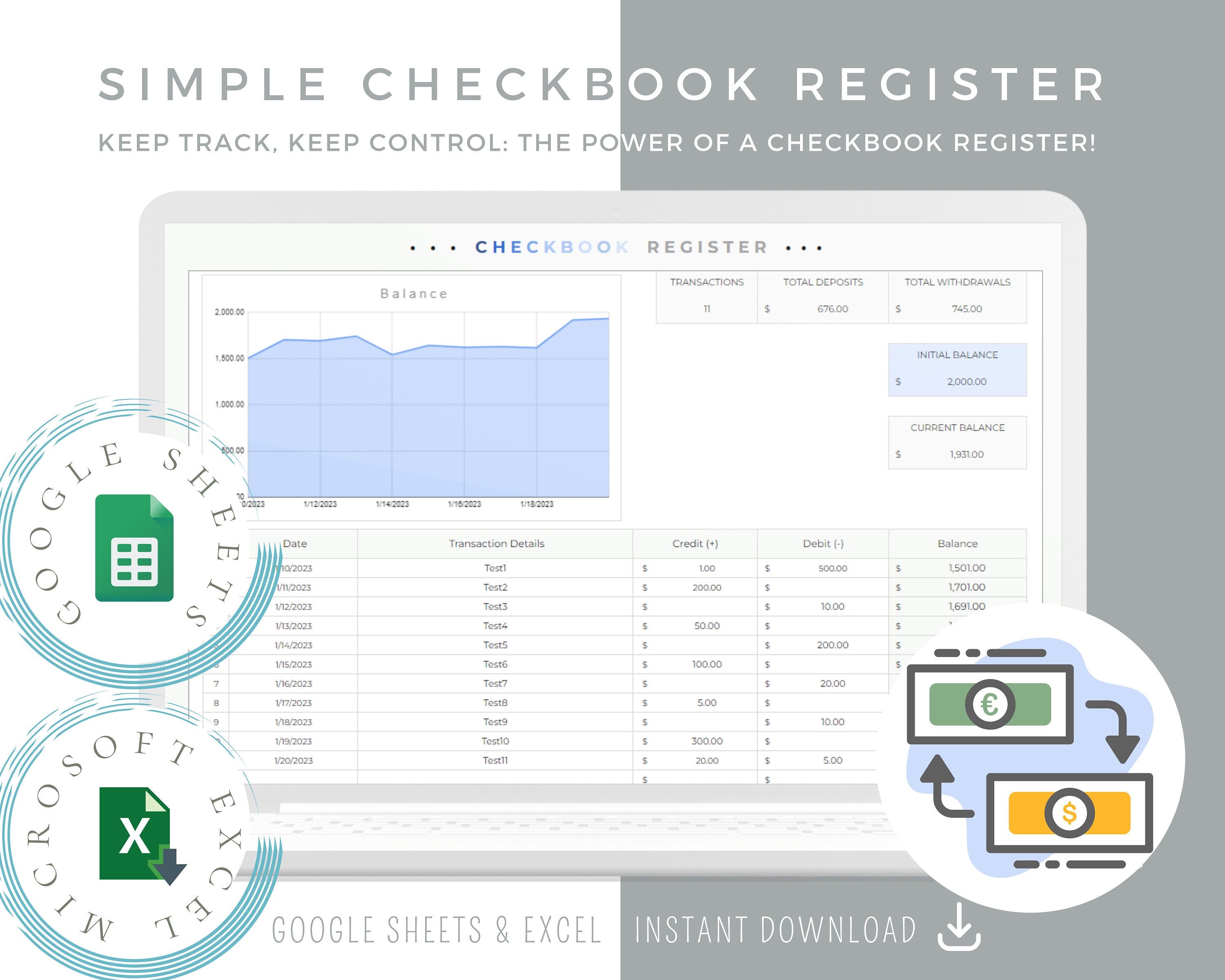 Checkbook Register Google Sheets, Checkbook Register Excel Spreadsheet ...