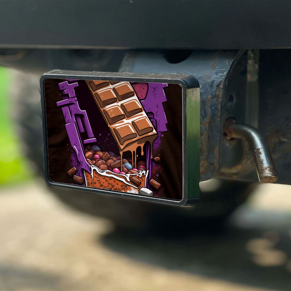 Chocolate Bar Design Trailer Hitch Cover Colorful Trailer Hitch Cover ...