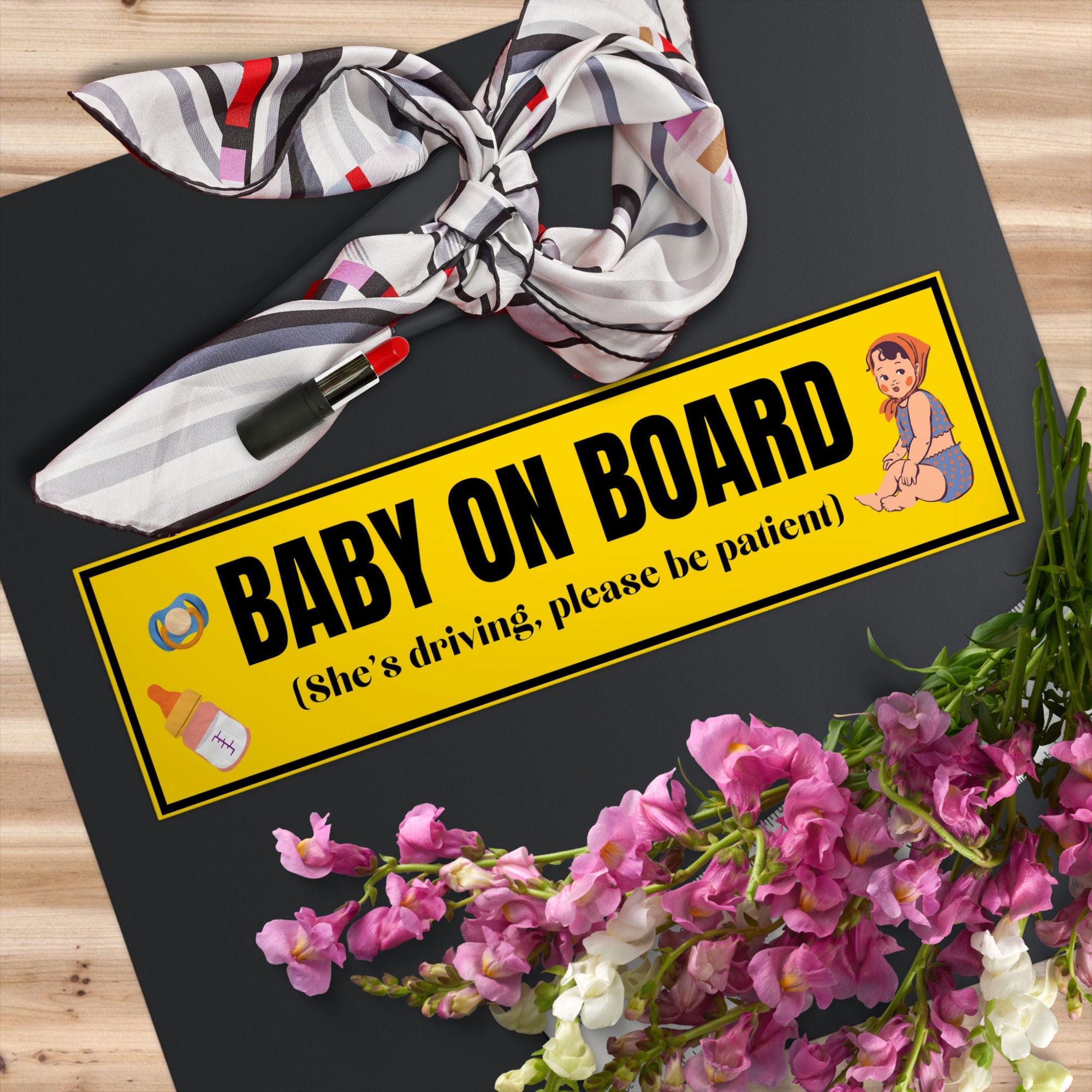Baby on Board Decal Silly Meme Bumper Sticker Weird Stuff - Etsy
