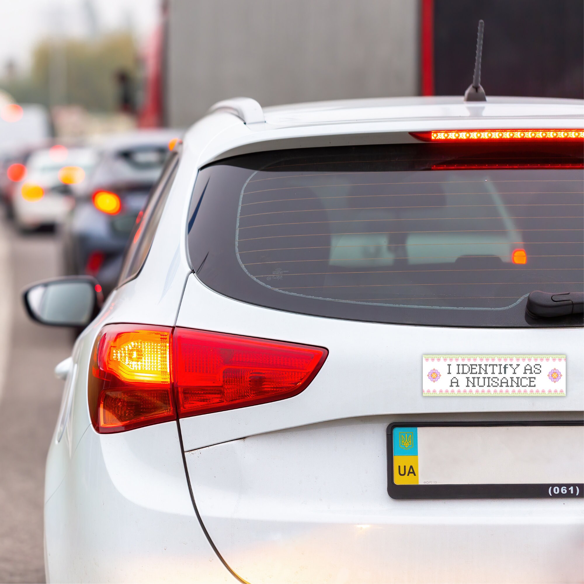 Funny Cross Stitch Meme Bumper Sticker Weird Stuff Car Decal - Etsy