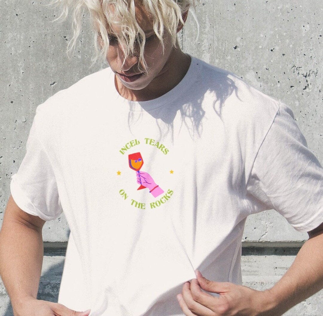 Buy Retro Font Incel Tears Funny Gen Z Ironic T Shirt, Indie Clothing ...