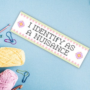 Funny Cross Stitch Meme Bumper Sticker, Weird Stuff Car Decal for Women ...