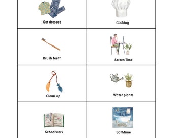 Daily Routine Cards, Homeschool Routine, Daily Schedule for Child - Etsy