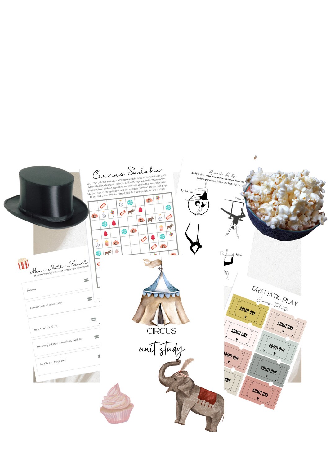 Circus Unit Study Mixed Level Homeschool - Etsy