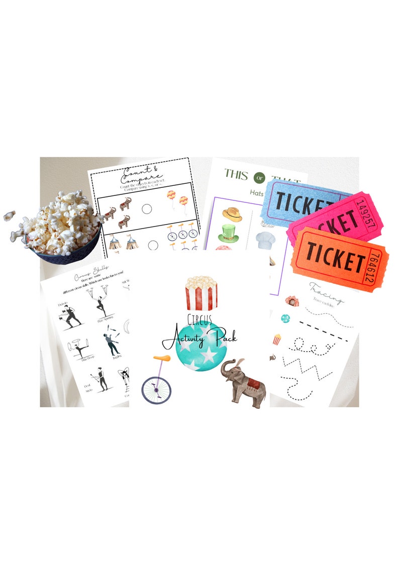 Educational Circus Activity Pack - Etsy