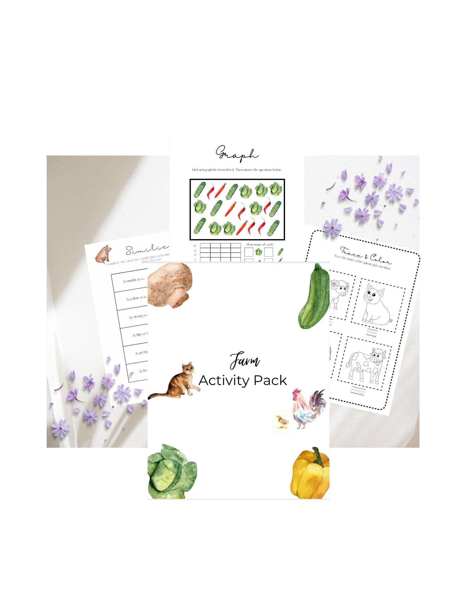 Educational Farm Activity Pack - Etsy