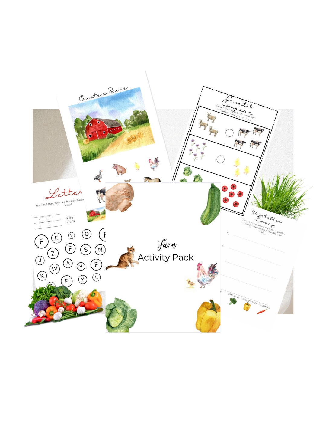 Educational Farm Activity Pack - Etsy