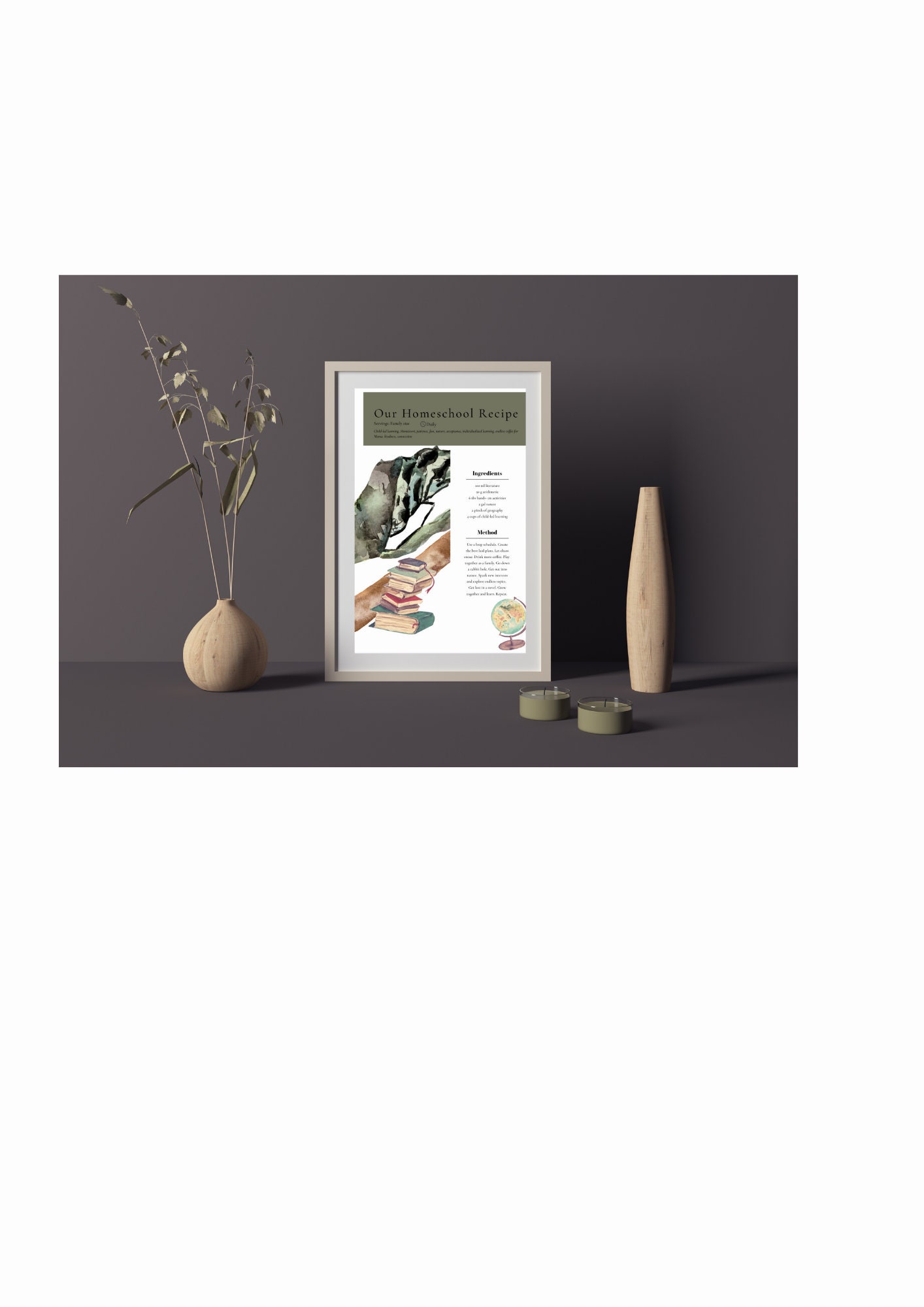 Homeschool Recipe Poster - Etsy