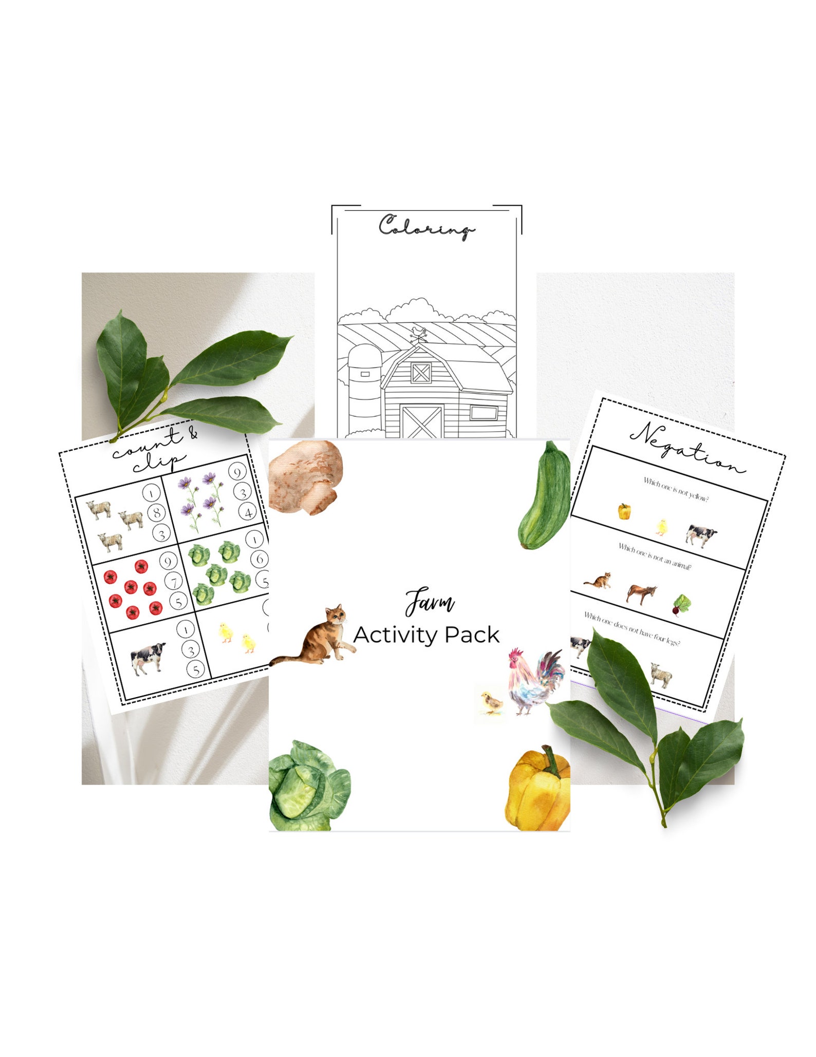 Educational Farm Activity Pack - Etsy