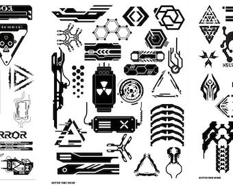 Cyberpunk Scifi Futuristic SVG Digital Downloadable Collection Vol 3 - Etsy