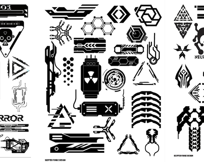 Cyberpunk Scifi Futuristic SVG Digital Bundle - Etsy