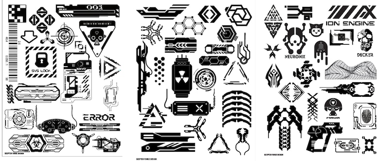 Cyberpunk Scifi Futuristic SVG Digital Bundle - Etsy