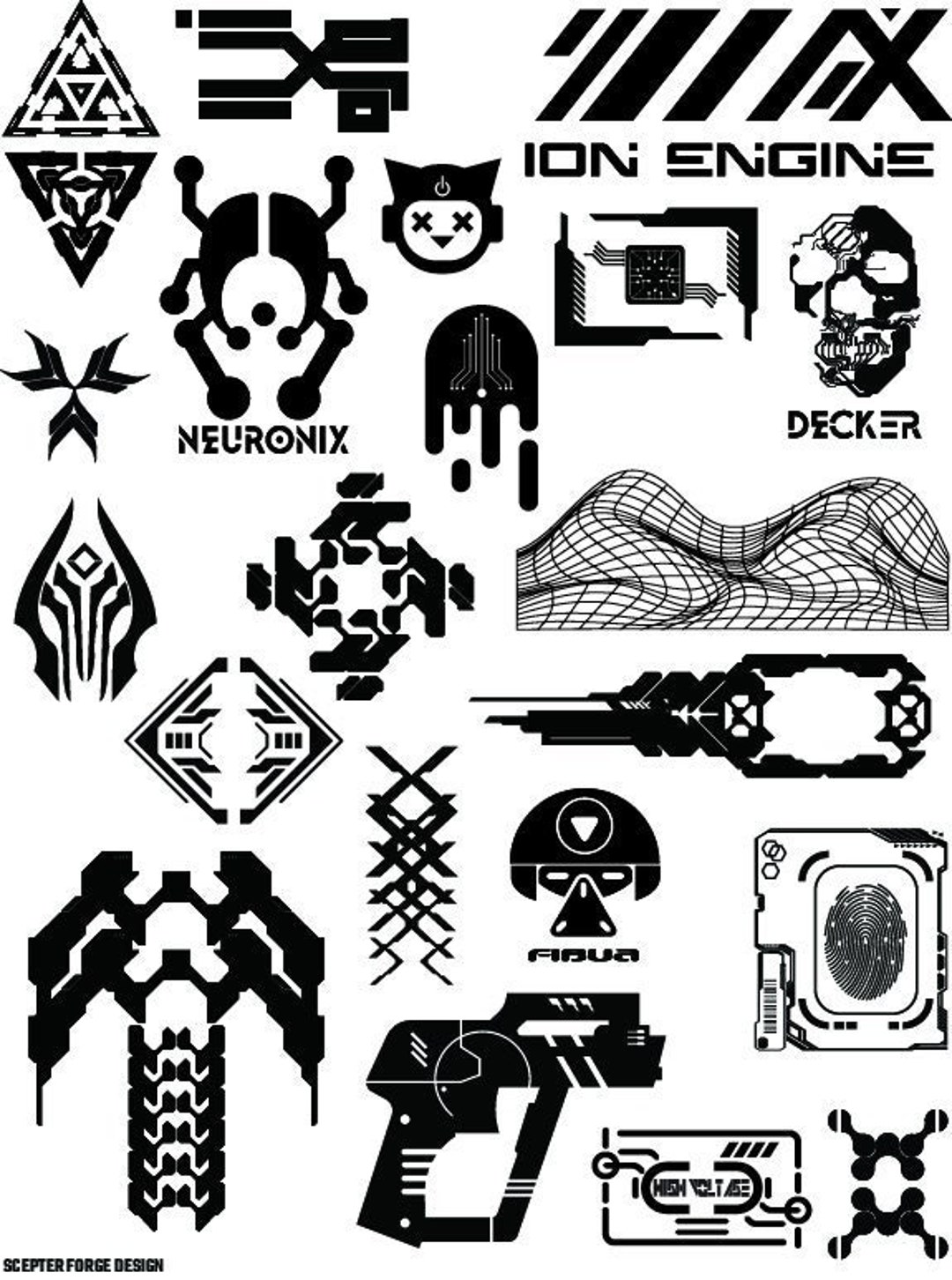 Cyberpunk Scifi Futuristic SVG Digital Downloadable Collection Vol 3 - Etsy
