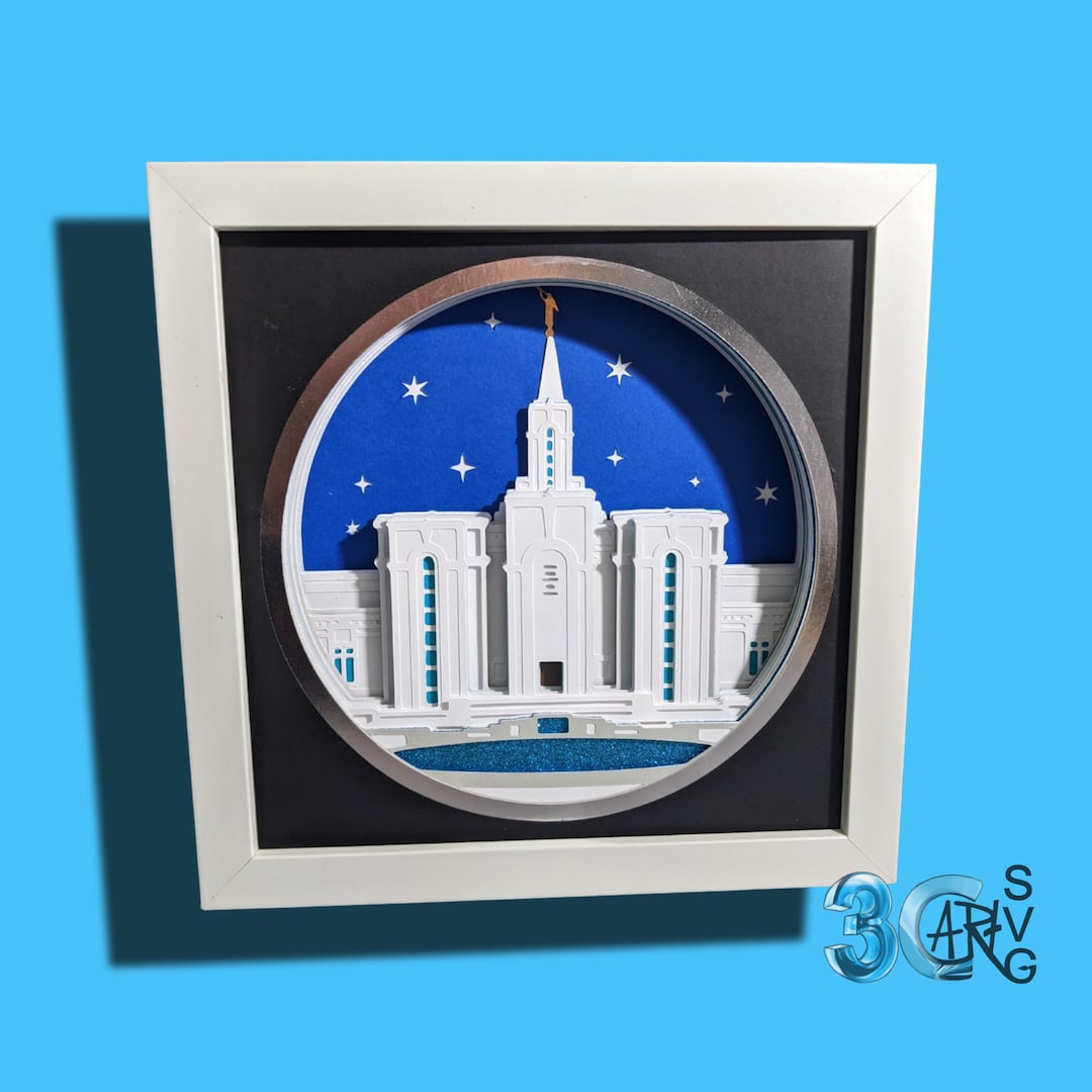 Bountiful Utah LDS Temple 3D Shadow Box - Etsy