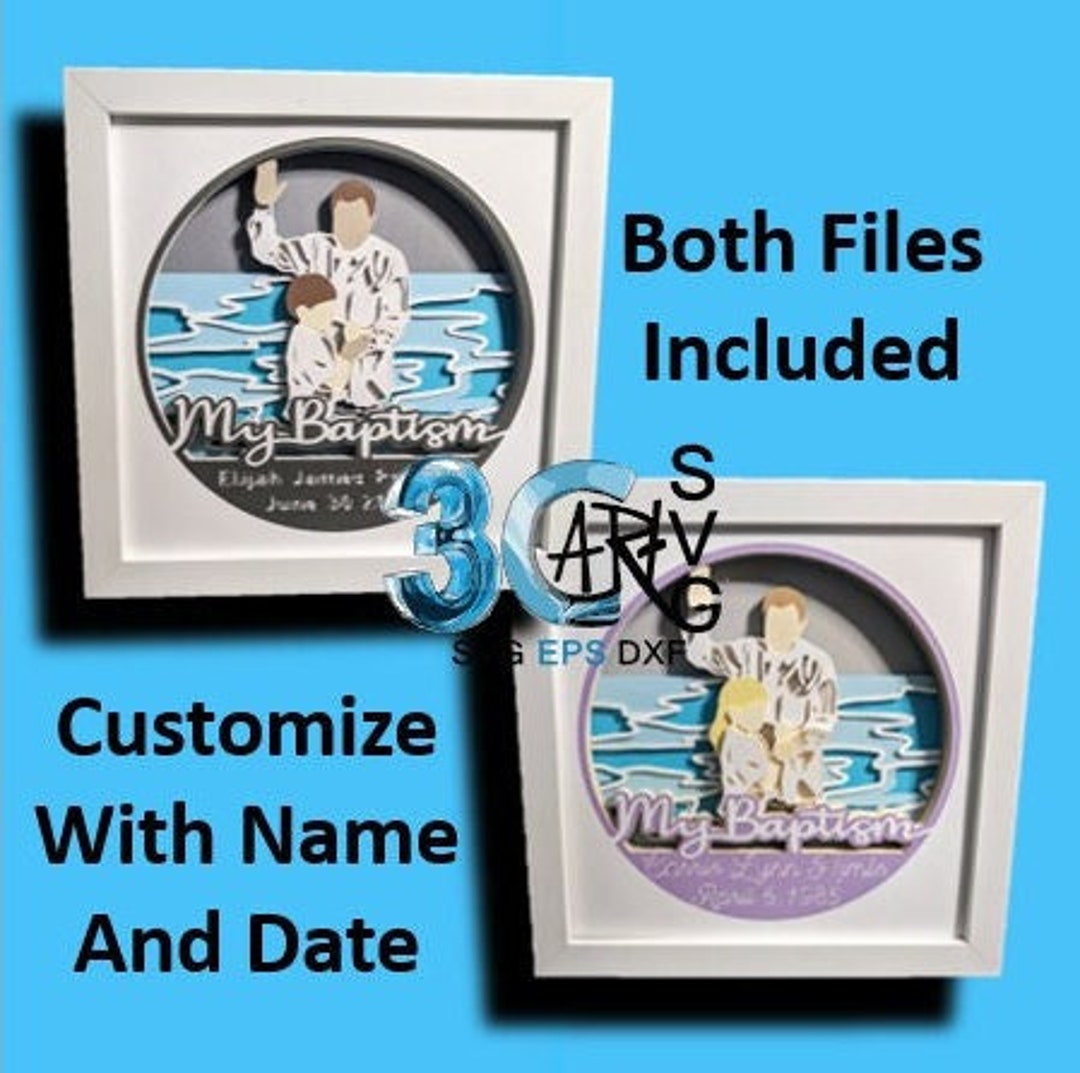 Youth Baptism Customizable LDS 3D Shadow Box - Etsy
