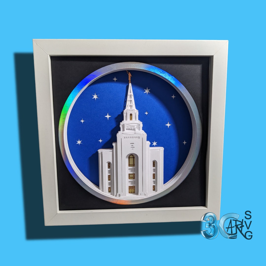 Kansas City Missouri LDS Temple 3D Shadow Box - Etsy