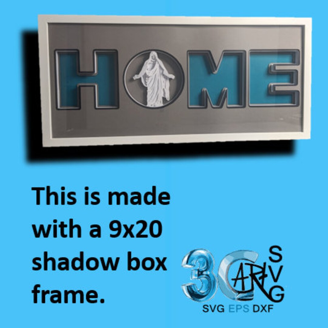 Christus Home Rectangle (9x20) 3D Shadow Box - Etsy