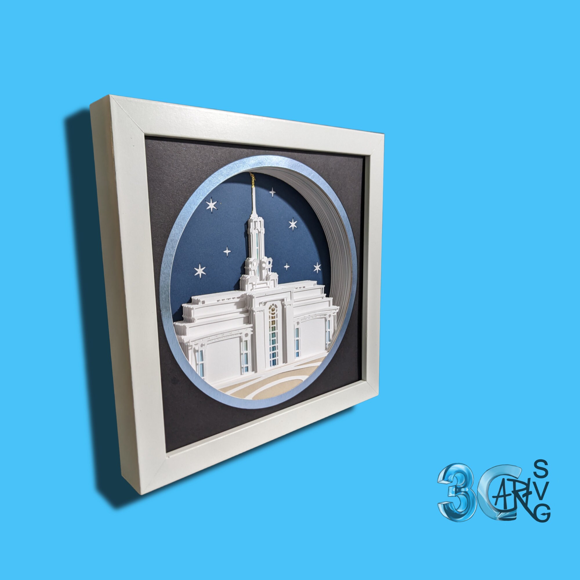 Mount Timpanogos 3D Temple Shadow Box - Etsy