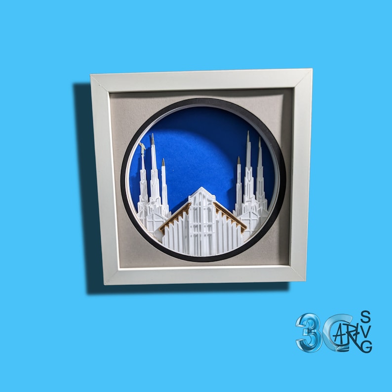 Las Vegas Nevada Temple 3D Shadow Box - Etsy