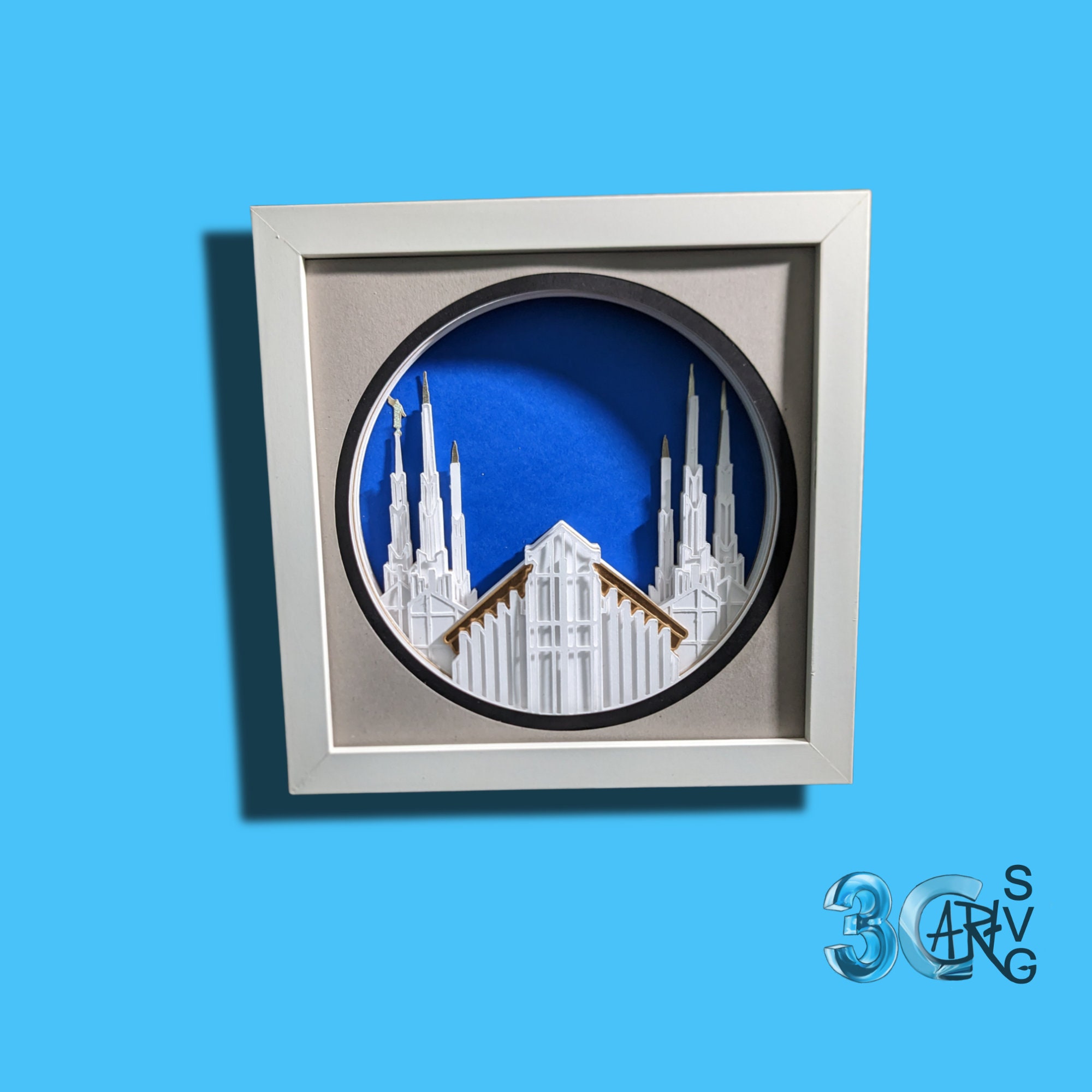 Las Vegas Nevada Temple 3D Shadow Box - Etsy