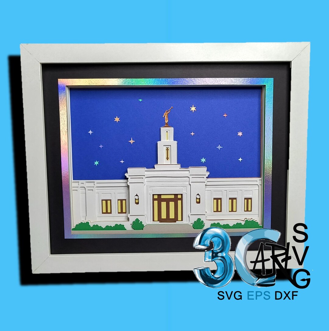 Baton Rouge Louisiana LDS Temple 3D Shadow Box - Etsy