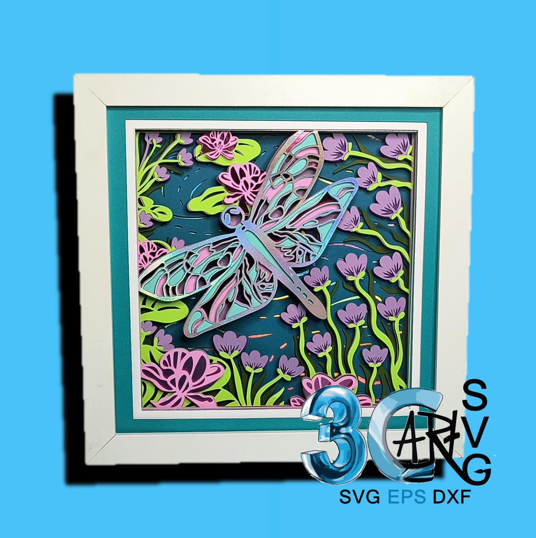 Dragonfly 3D Shadow Box - Etsy