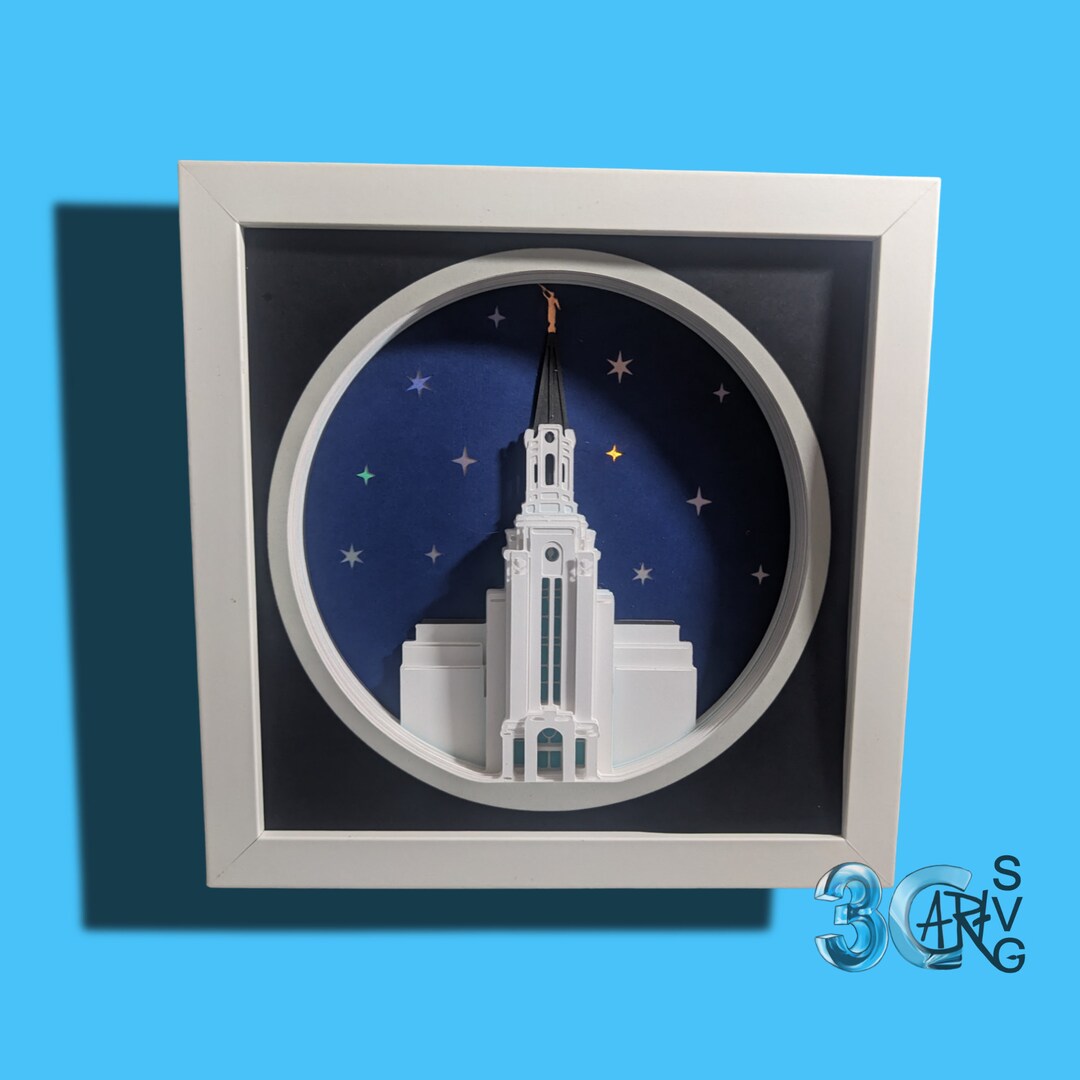 Boston Massachusetts LDS Temple 3D Shadow Box - Etsy