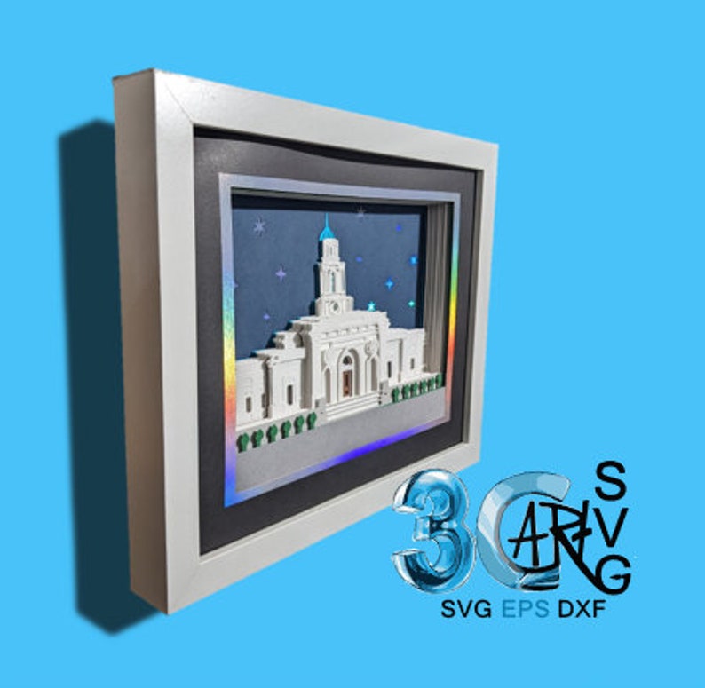 Bentonville Arkansas LDS Temple 3D Shadow Box - Etsy