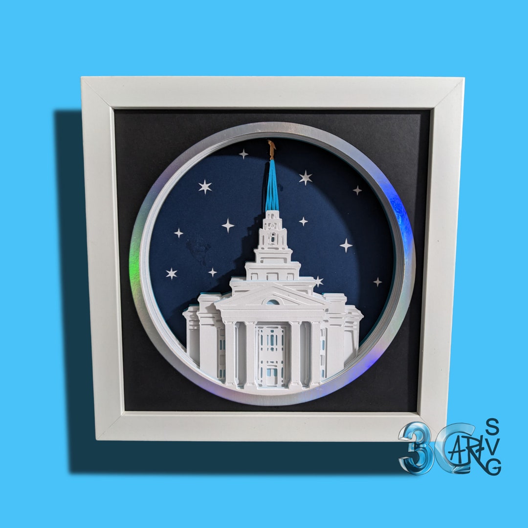 Richmond Virginia LDS Temple 3D Shadow Box - Etsy