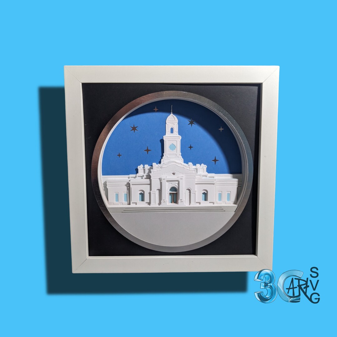 Mcallen Texas LDS Temple 3D Shadow Box - Etsy