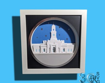Houston Texas LDS Temple 3D Shadow Box - Etsy