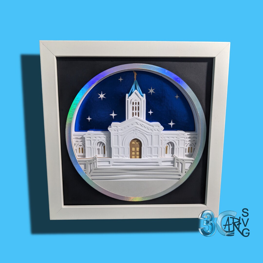 Fort Collins Colorado LDS Temple 3D Shadow Box - Etsy