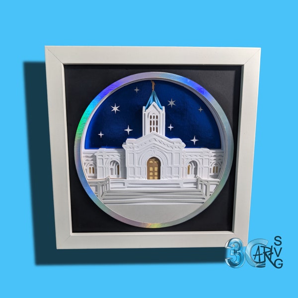 Lds Temple Shadow Box - Etsy