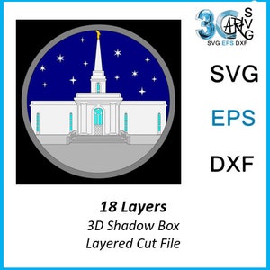Orlando Florida LDS Temple 3D Shadow Box - Etsy