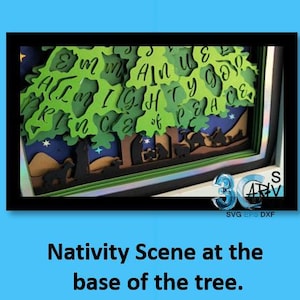 Words of Christ Nativity Tree 3D Shadow Box - Etsy