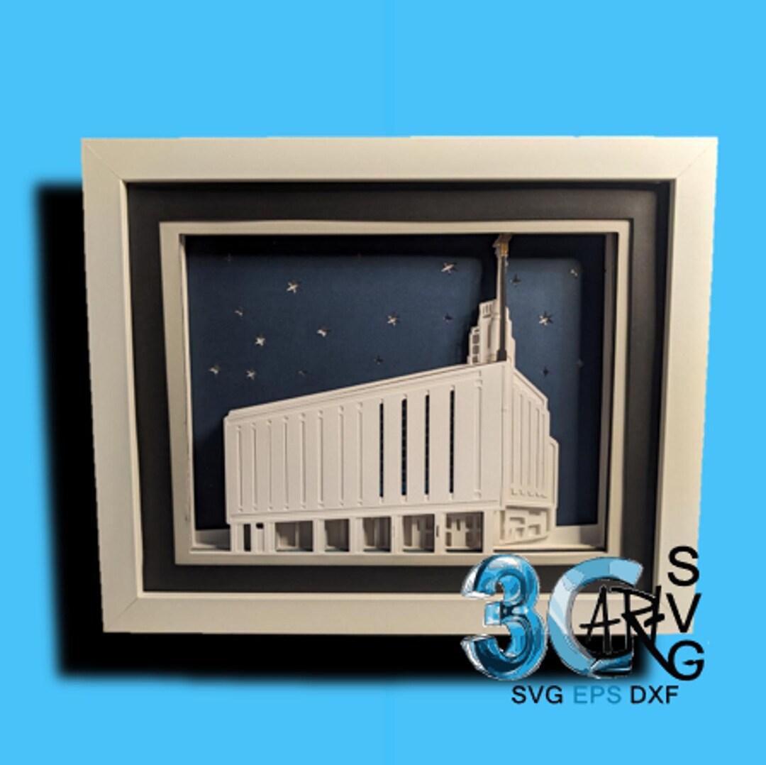 Manhattan New York LDS Temple 3D Shadow Box - Etsy