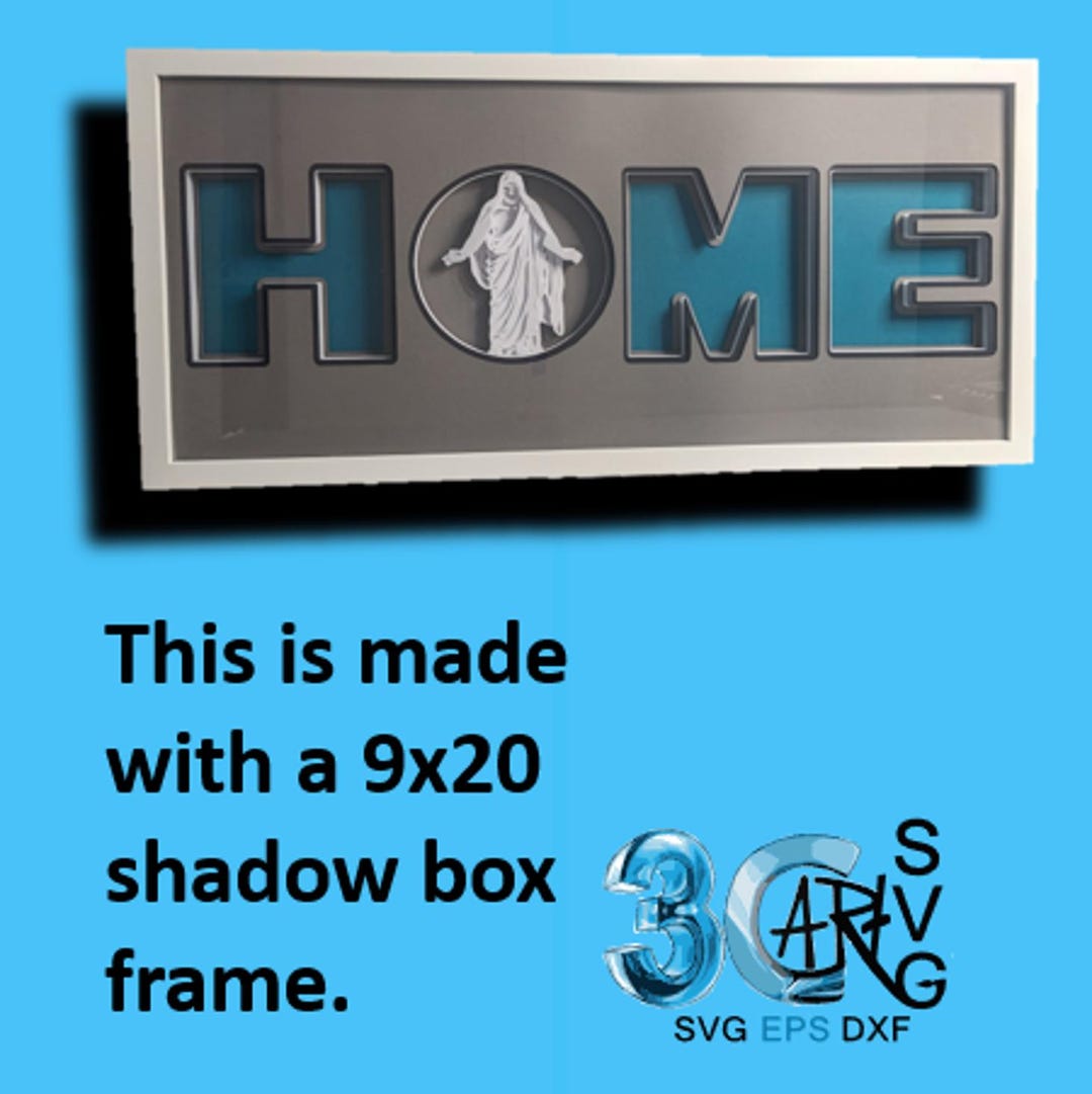 Christus Home Rectangle (9x20) 3D Shadow Box - Etsy