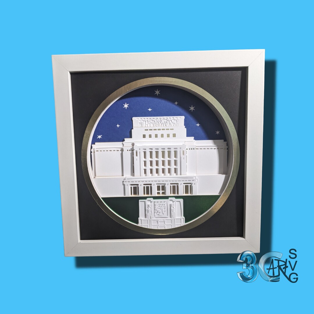 Laie Hawaii 3D Temple Shadow Box - Etsy