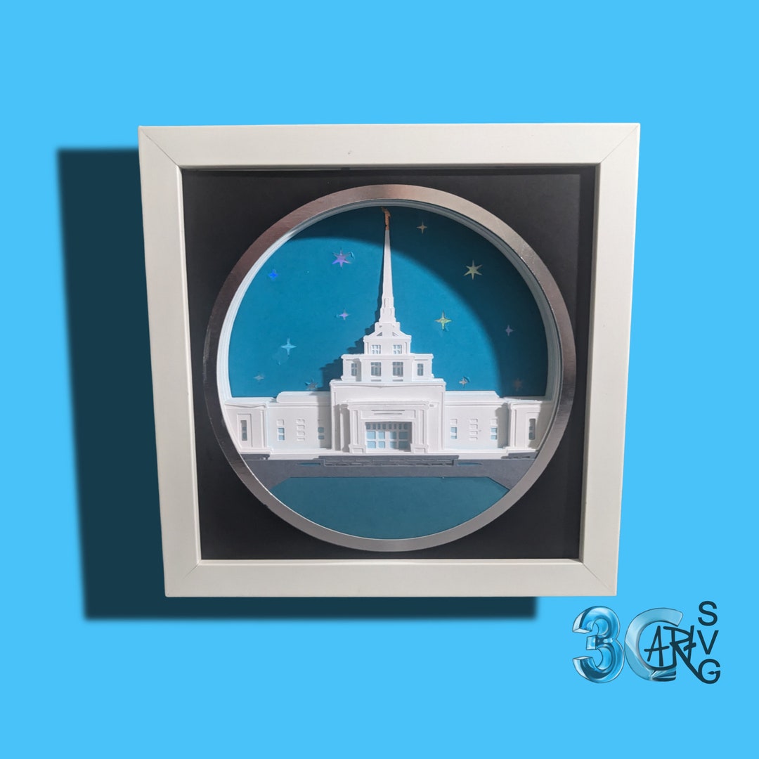 Billings Montana LDS Temple 3D Shadow Box - Etsy