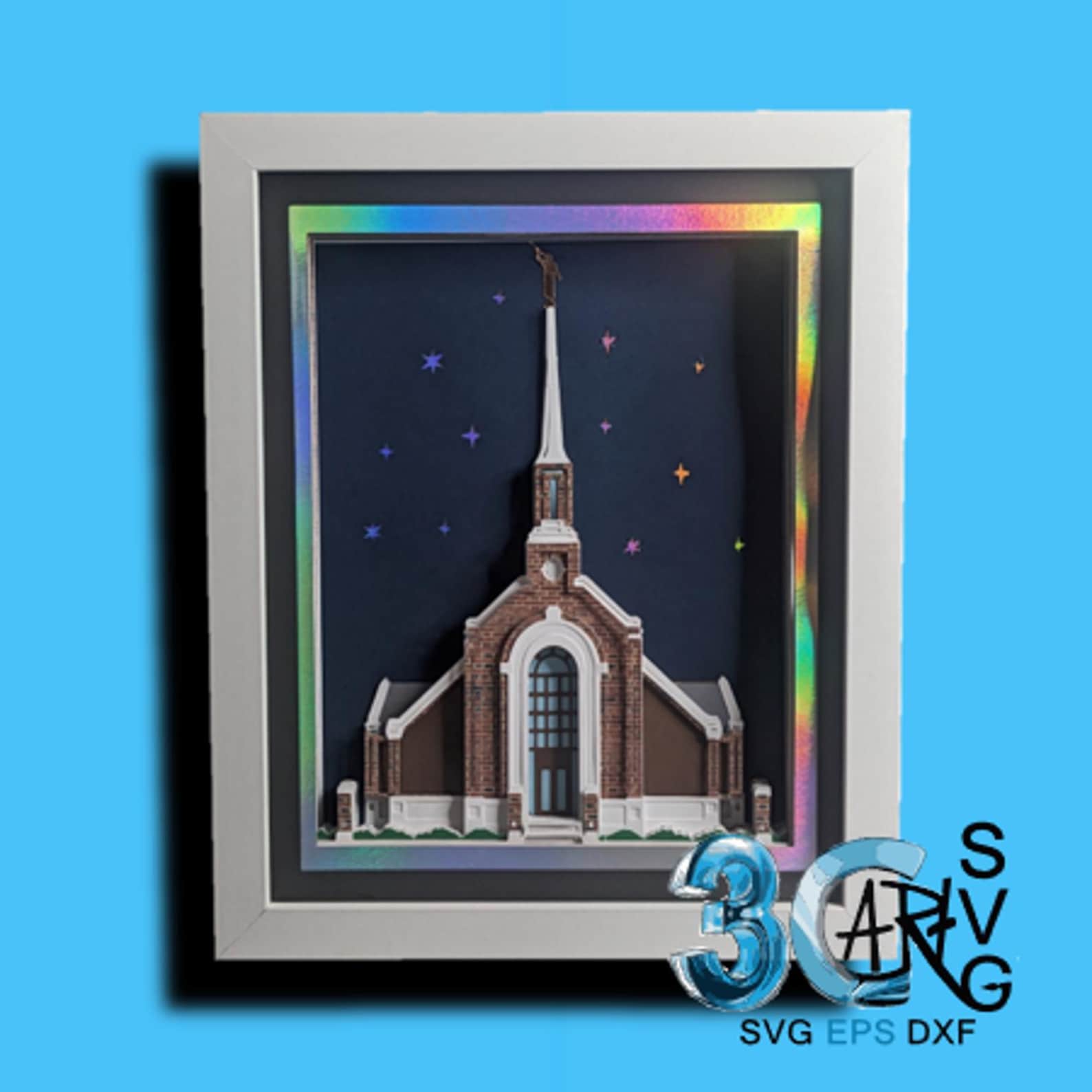 Winnipeg Manitoba Canada LDS Temple 3D Shadow Box - Etsy